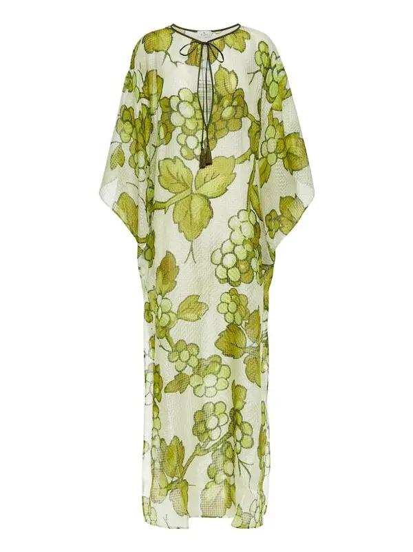 Etro Printed Silk Kaftan - Green