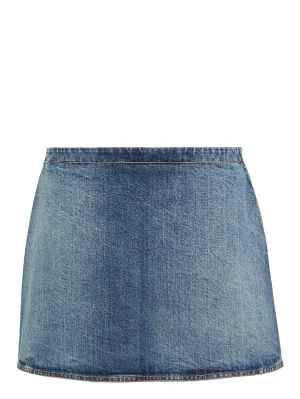 Alaïa Denim Miniskirt - Blue