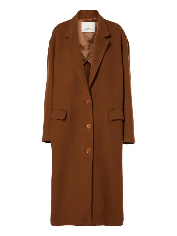 Isabel Marant Étoile Efezia Wool, Cashmere And Silk Coat - Brown