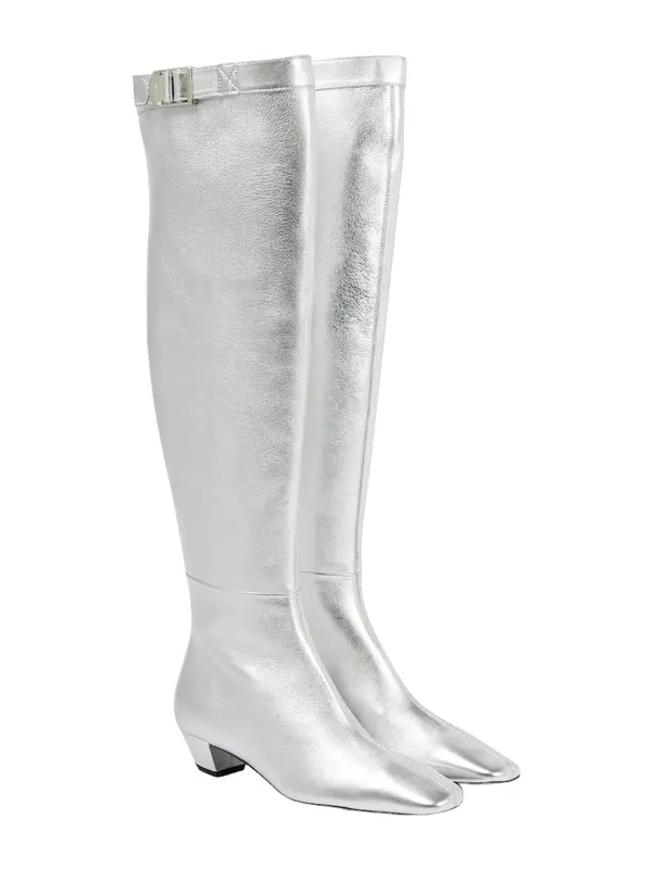 TOM FORD Metallic Over-the-knee Boots - Silver