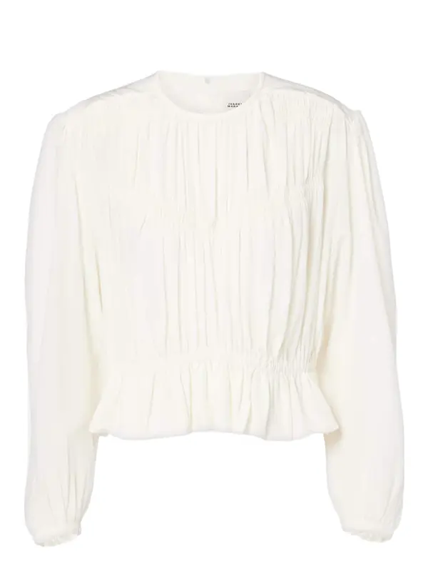 Isabel Marant Étoile Gelina Crepe De Chine Blouse - White