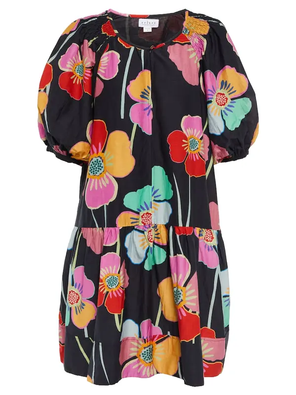 Velvet By Graham & Spencer Rachel Floral Printed Mini Dress - Multicoloured
