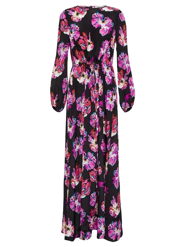 Diane Von Furstenberg Sydney Printed Silk-blend Maxi Dress - Multicoloured