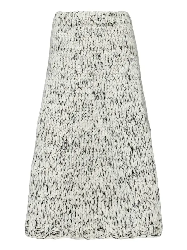 JOSEPH Wool-blend Midi Skirt - Grey