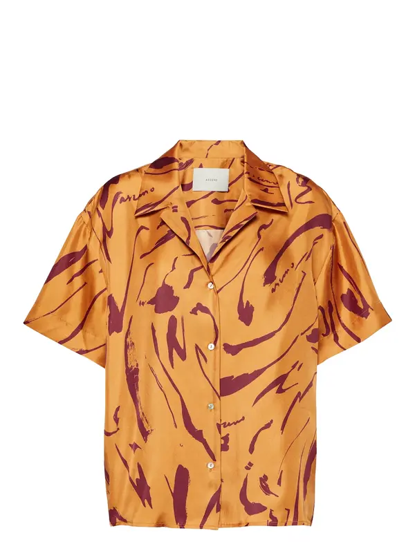 Asceno Prague Printed Silk Twill Shirt - Multicoloured