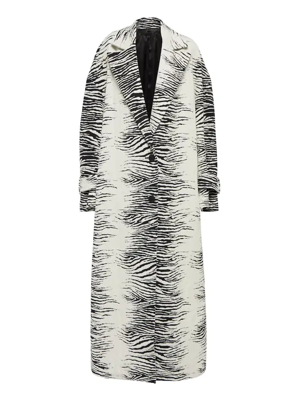 Attico Oversized Cotton-blend Coat - Multicoloured