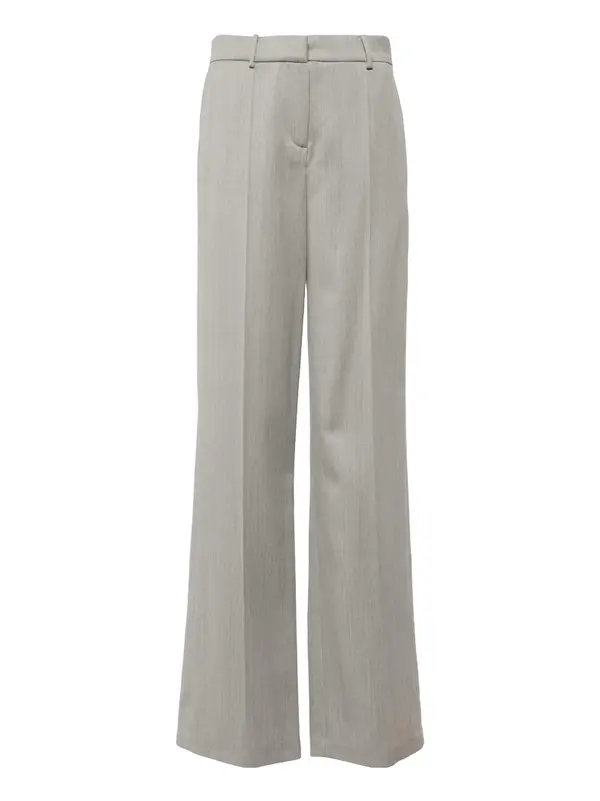 Magda Butrym Mid-rise Straight Wool Pants - Grey