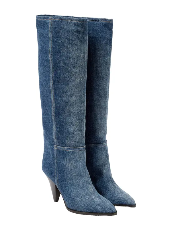 Isabel Marant Ririo Knee-high Denim Boots - Blue