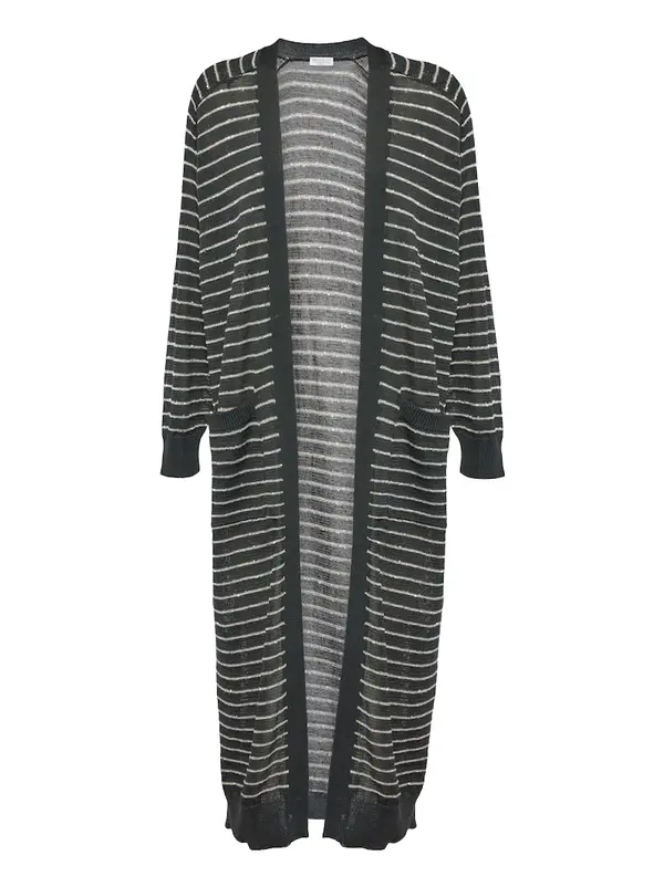 Brunello Cucinelli Striped Cotton Cardigan - Multicoloured
