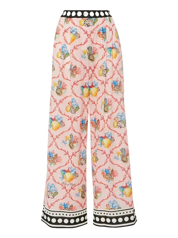 Dolce & Gabbana Capri Printed Cotton Palazzo Pants - Multicoloured