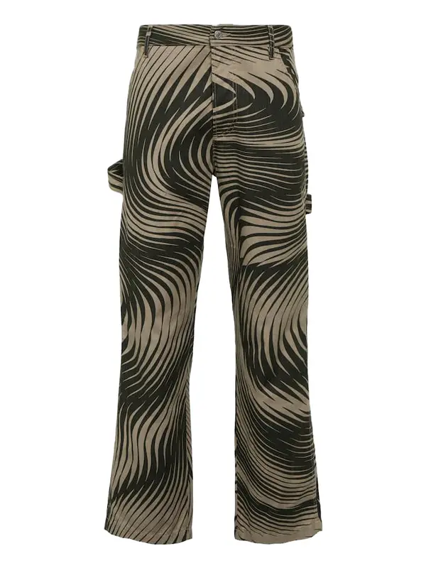 Dries Van Noten Cotton And Linen Wide-leg Trousers - Multicoloured