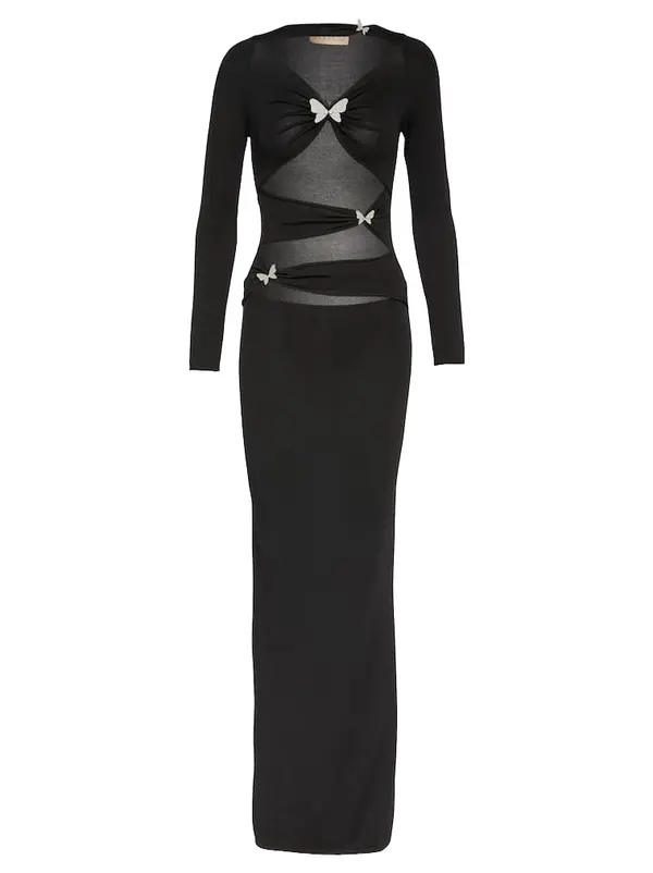 AYA MUSE Atalo Cutout Midi Dress - Black
