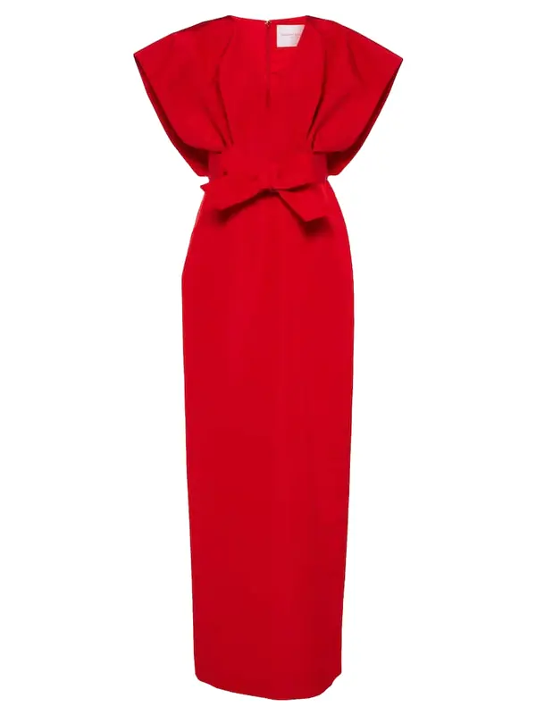 Carolina Herrera Bow-detail Silk Faille Gown - Red