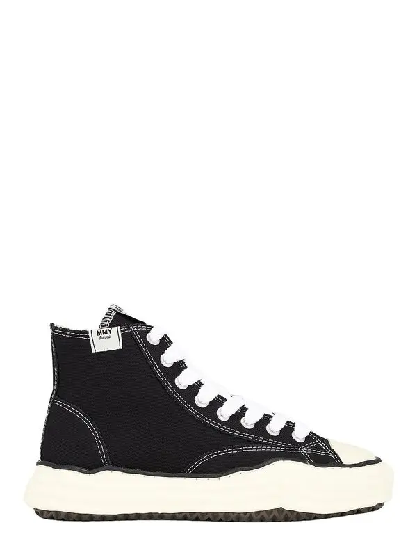 Mihara Yasuhiro Peterson Original Vintage Color Sole Canvas High-top Sneaker - Black