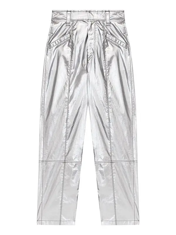 Isabel Marant Aude Coated Pants - Silver