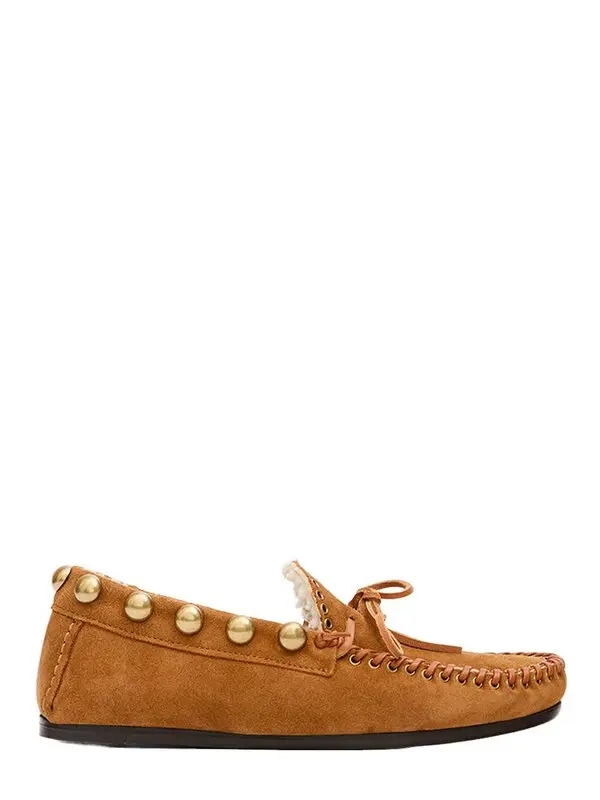Isabel Marant Fitza Loafers - Cognac/gold
