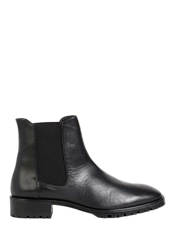 STUART WEITZMAN Leather Chelsea Boots - Black