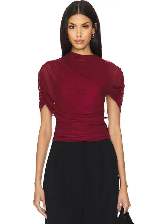 Amanda Uprichard X Revolve Evianna Top - Wine