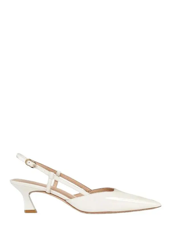 STUART WEITZMAN Vinnie 50mm Patent Leather Pumps - Cream