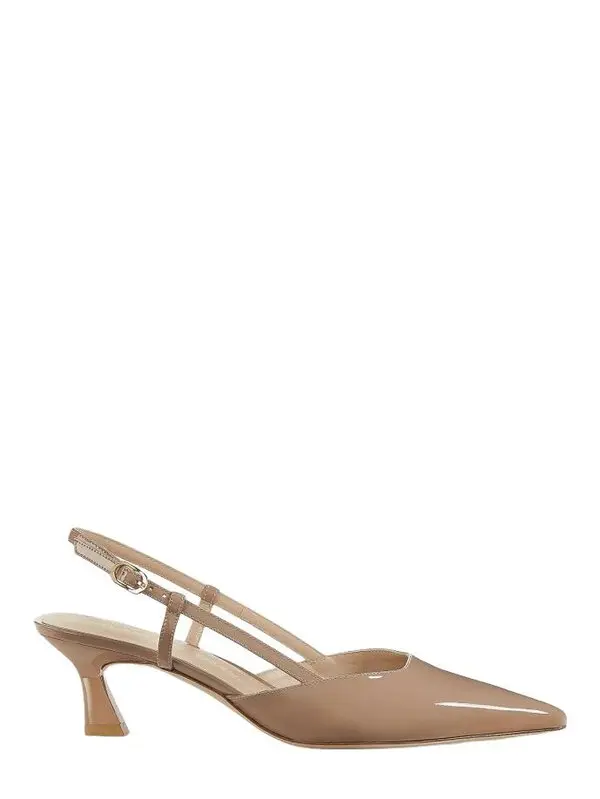 STUART WEITZMAN Vinnie 50mm Patent Leather Pumps - Fawn