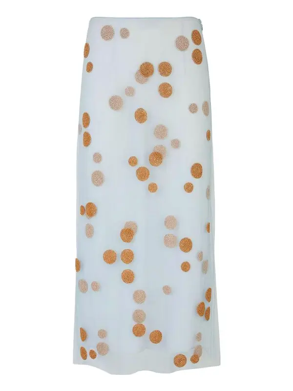 Fendi Polkadot Tulle Skirt - Blue