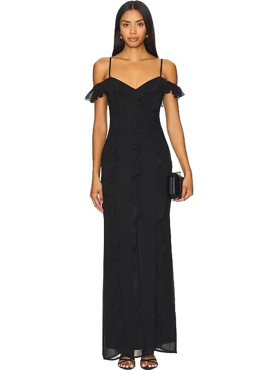 LOVERS AND FRIENDS Marisol Gown - Black