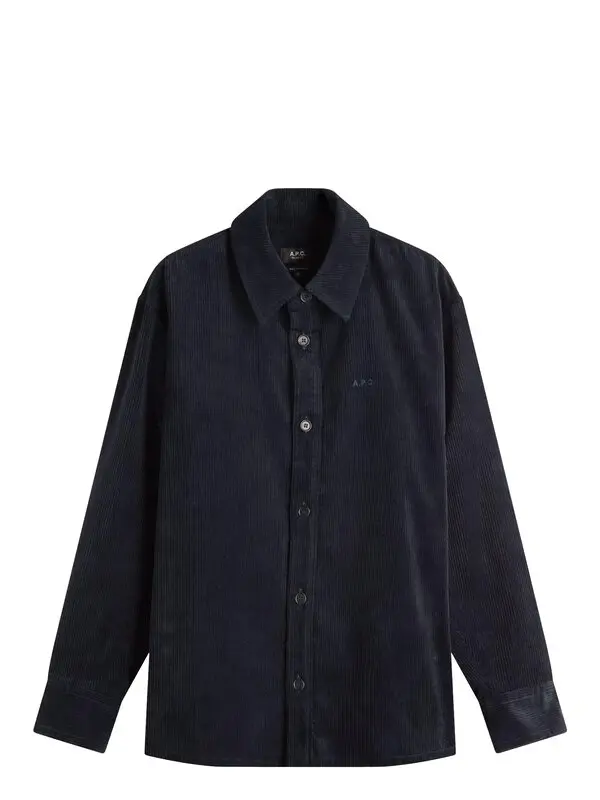 A.p.c. Bobby Corduroy Overshirt - Dark Navy