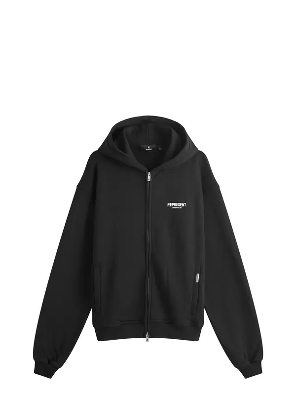 REPRESENT Owners Club Zip Hoodie - Black