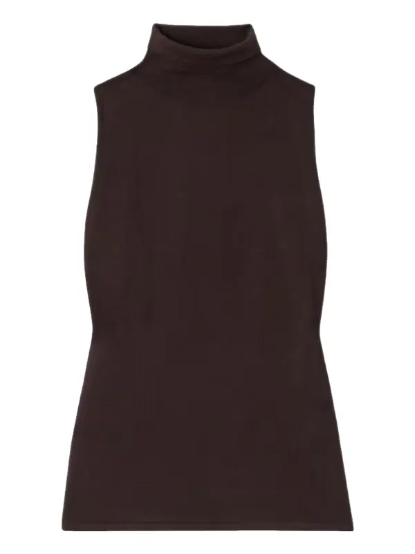 Ralph Lauren Sleeveless Cashmere-blend Top - Brown