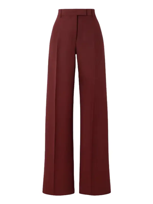 FERRAGAMO Straight-leg Faille Pants - Burgundy