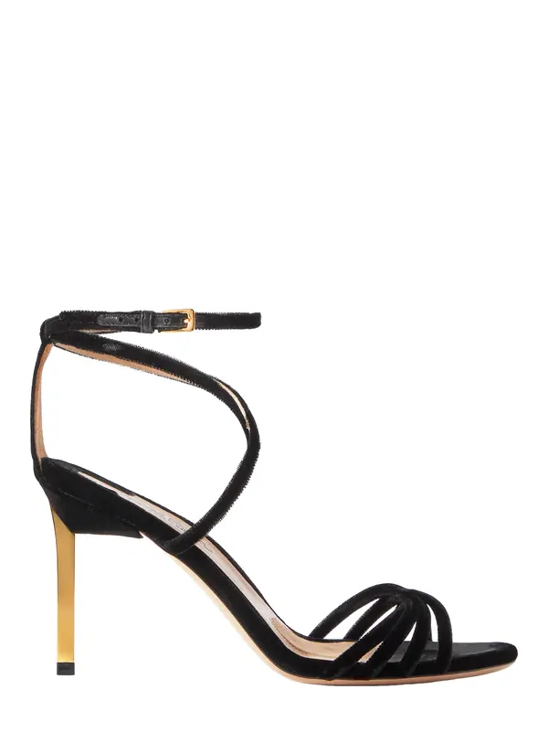 TOM FORD Ida Velvet Sandals - Black