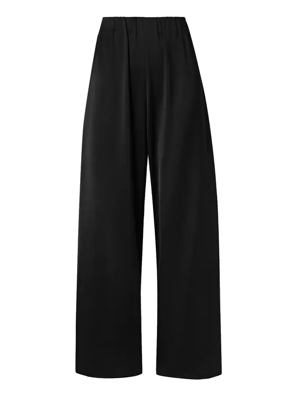 FFORME Dayne Sateen Wide-leg Pants - Black