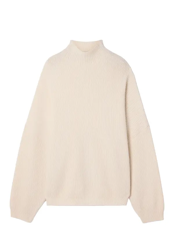 FFORME Kimm Oversized Ribbed Cashmere Sweater - Cream