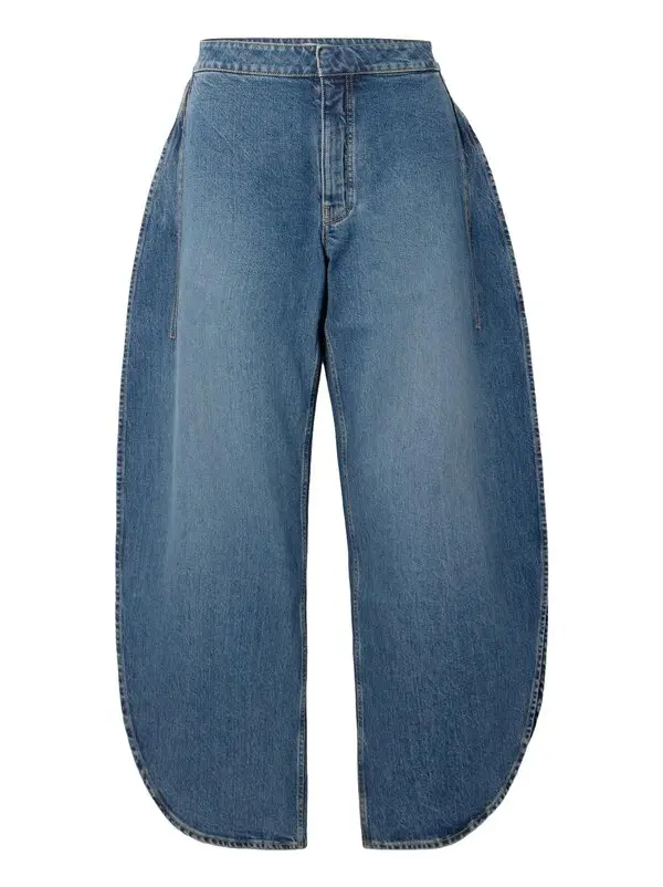 Alaïa High-rise Barrel-leg Jeans - Blue