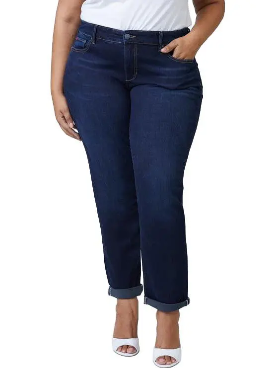 SLINK JEANS High Rise Straight Leg Boyfriend Jeans - Summer