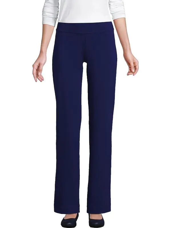 LANDS' END Starfish Mid Rise Straight Leg Pants - Deep Sea Navy