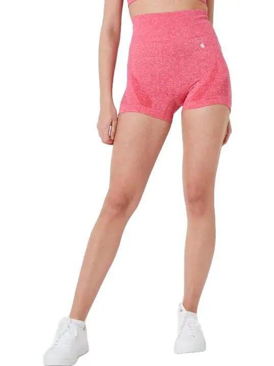 TWILL ACTIVE Recycled Seamless Marl Laser-cut Shorts - Pink