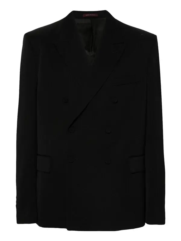 Gucci Double-breasted Wool Blazer - Black