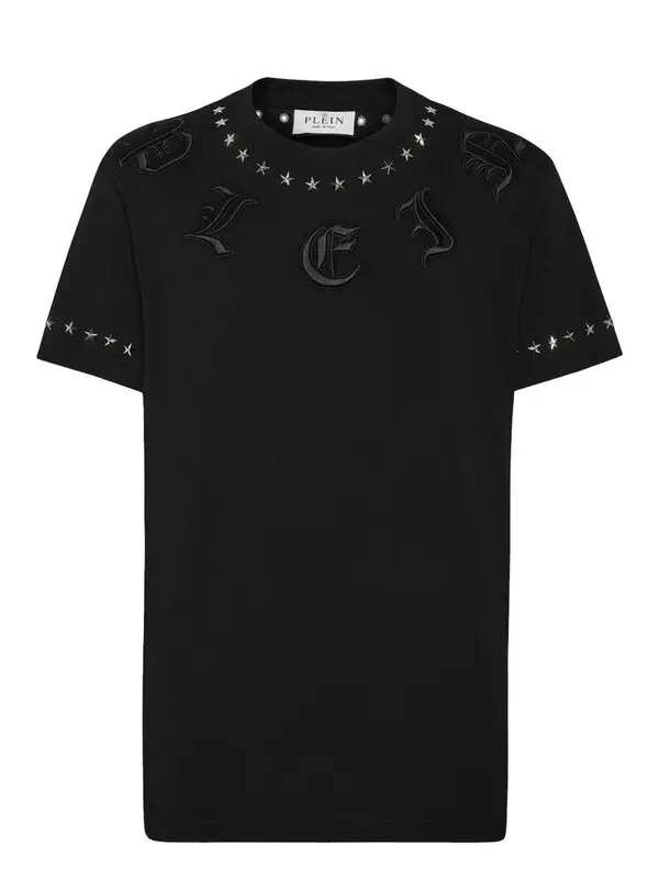 Philipp Plein Gothic-logo Round-neck T-shirt - Black