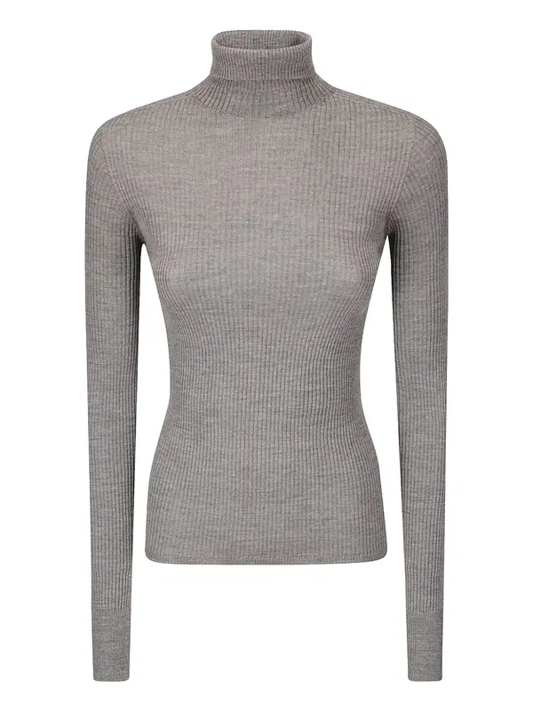 Sportmax Ribbed Jumper - Grey