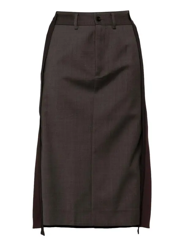 JNBY Deconstructed Midi Skirt - Brown