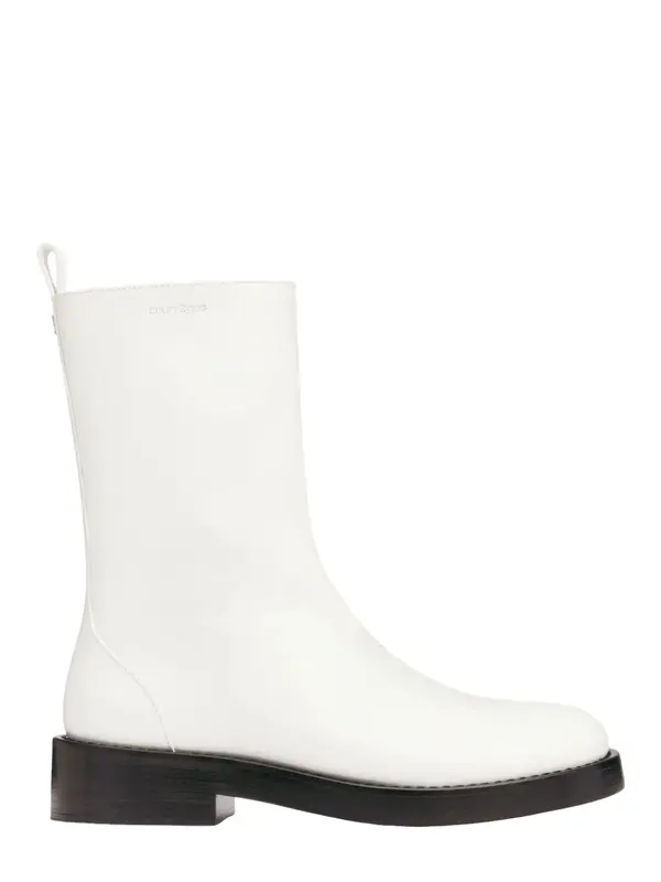 COURREGES Rider Leather Boots - White
