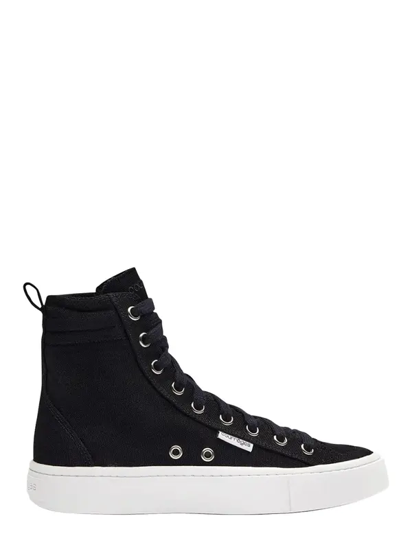 COURREGES Canvas Hi-top Sneakers - Black