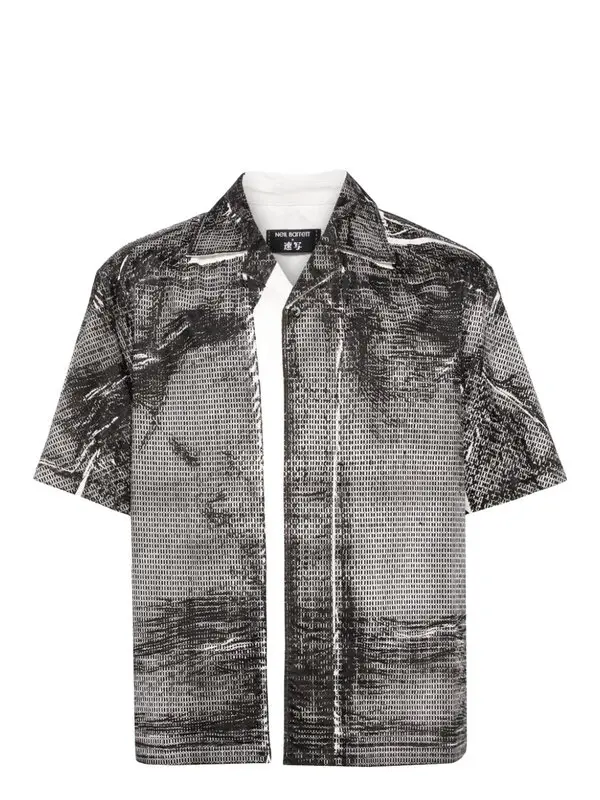 CROQUIS Graphic-print Short Sleeves Shirt - Black