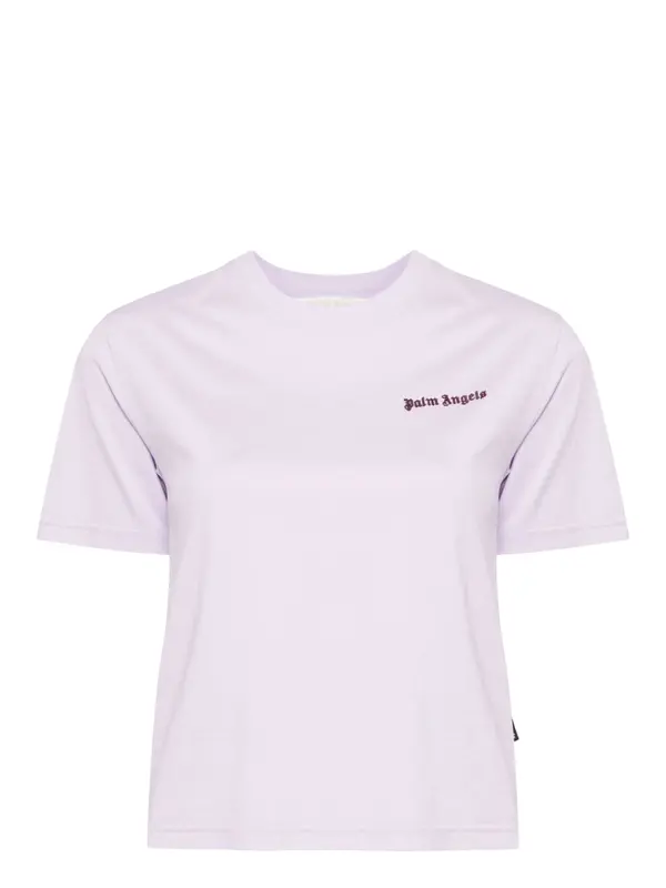 Palm Angels Logo Fitted T-shirt - Purple