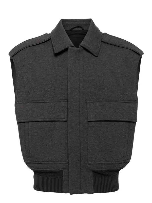 CROQUIS Zip-up Gilet - Grey