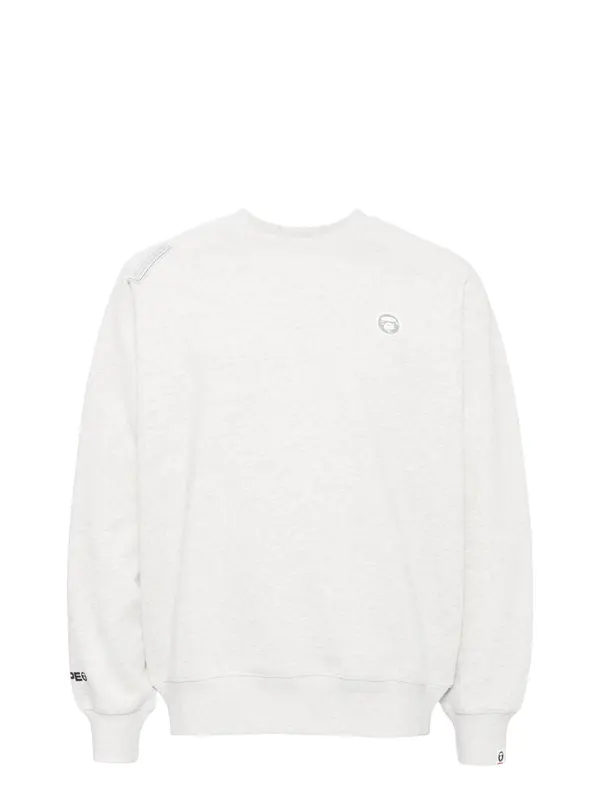 AAPE BY *A BATHING APE® Logo-patch Crew-neck Sweatshirt - Grey