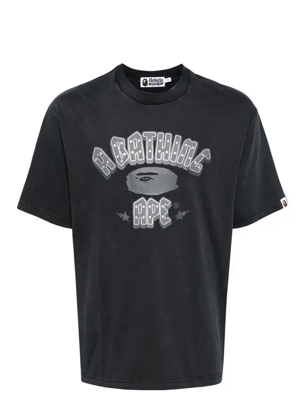 A BATHING APE Graphic Print T-shirt - Grey