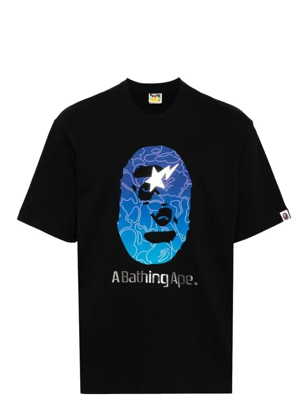 A BATHING APE Logo Print T-shirt - Black