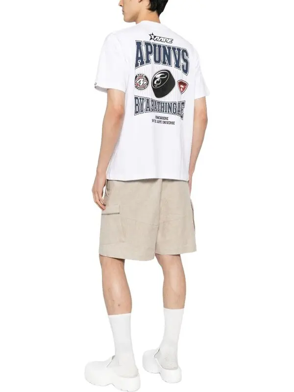 AAPE BY *A BATHING APE® Logo-printed Cotton T-shirt - White